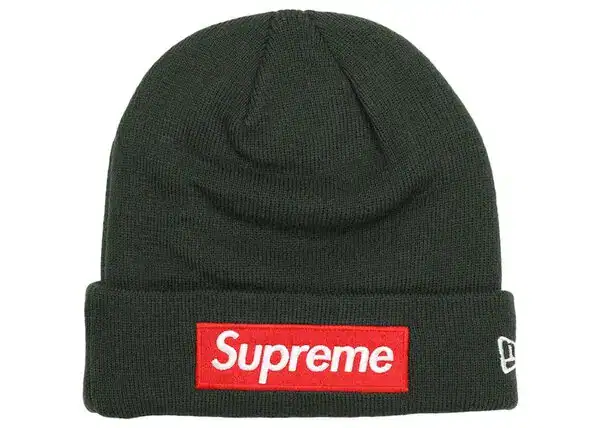 Supreme New Era Box Logo Beanie - Dark Pine | Editorialist